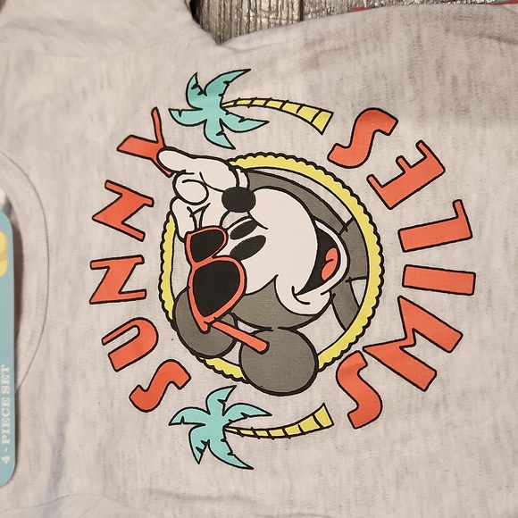 Disney | Matching Sets | Nwt Mickey Mouse Sunny Smiles 4piece Set ...